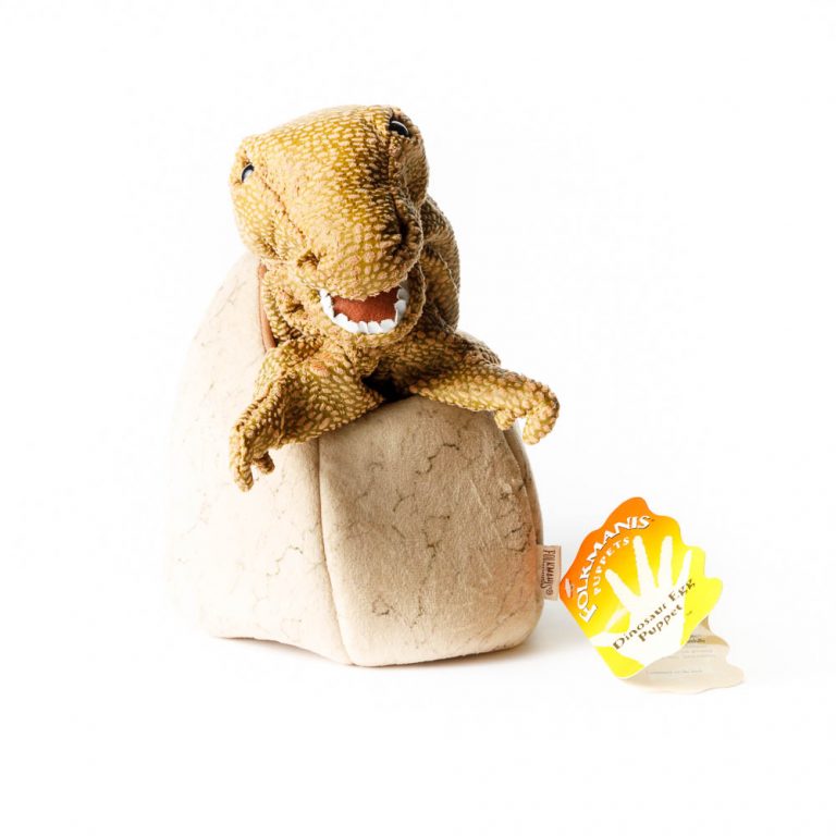 Dinosaur in an Egg Hand Puppet by Folkmanis - RAM Shop