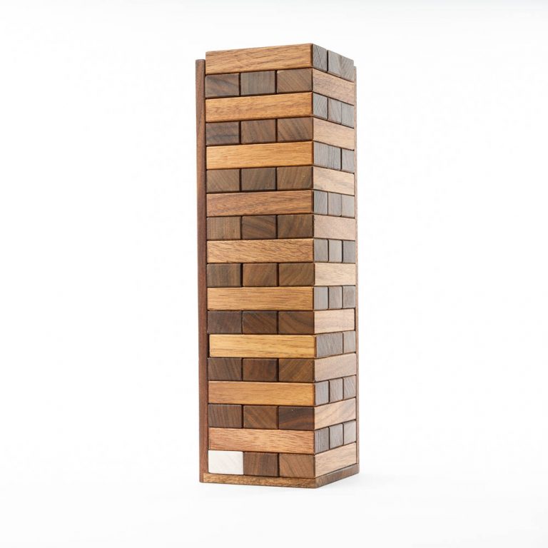 Wooden Hand Carved Jenga Game by IZM Inc Furniture - RAM Shop
