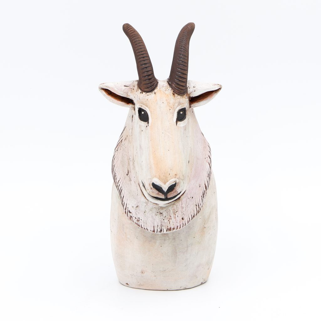 Mountain Goat Bust Sculpture by Annette ten Cate - RAM Shop