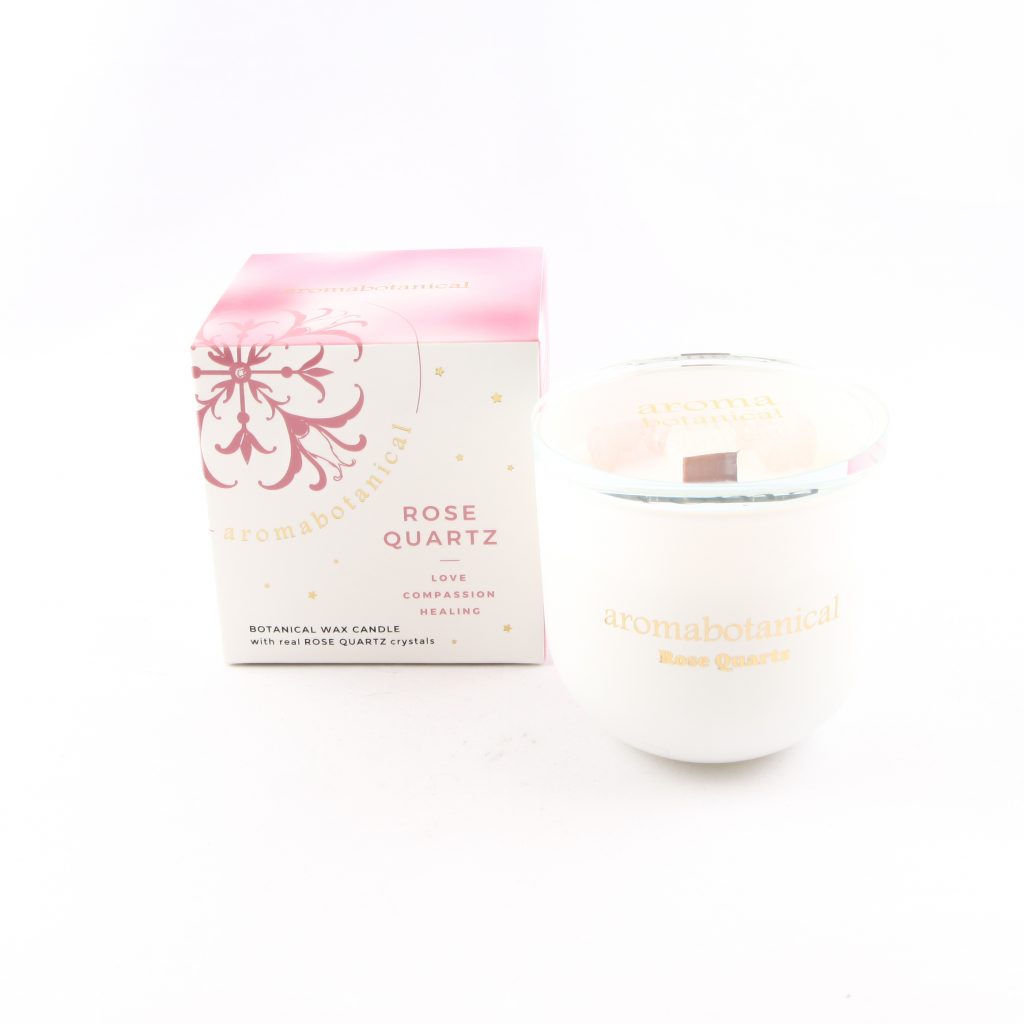Large Rose Quartz Candle by Aromabotanical - RAM Shop