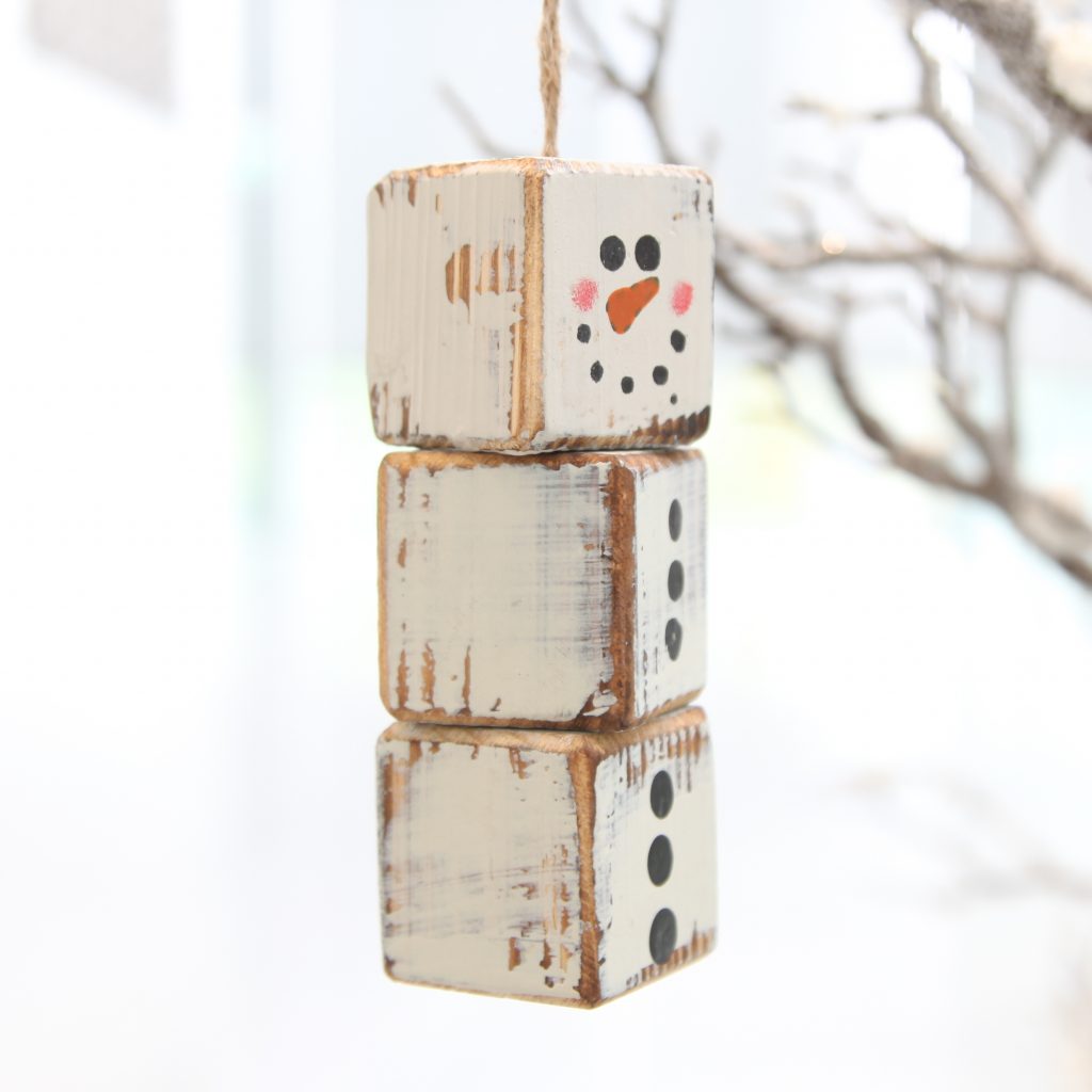 Cube Snowman Ornament - RAM Shop