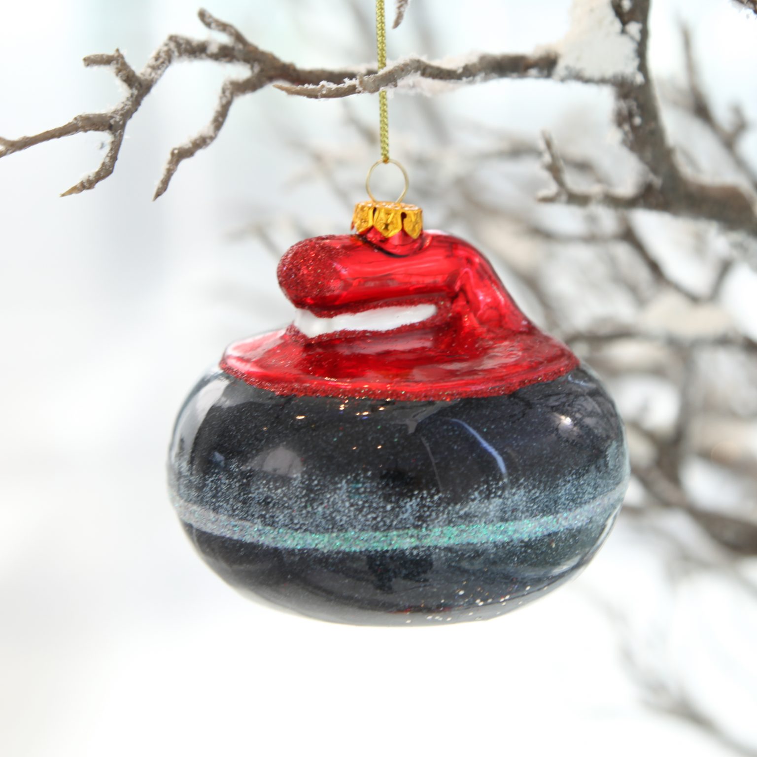 Glass Curling Rock Ornament - RAM Shop
