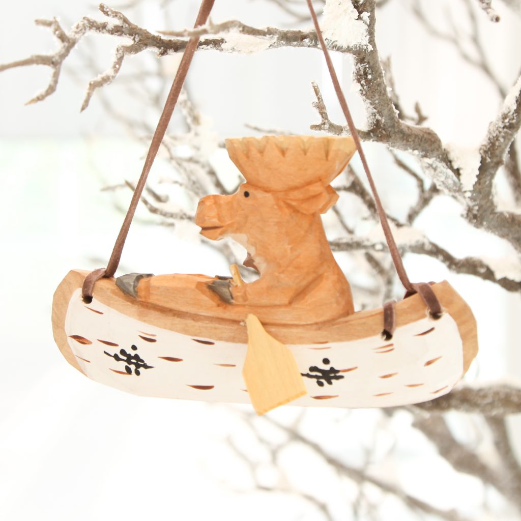 Moose in a Canoe Ornament - RAM Shop