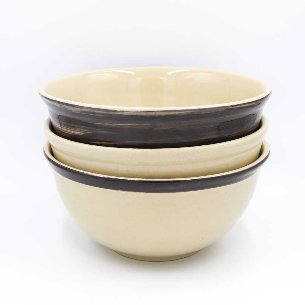 Black Band 10" Medalta Ware Reproduction Bowl by Medalta - RAM Shop