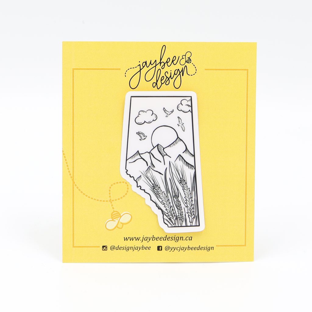 Alberta Mountains Sticker by Jaybee Design - RAM Shop