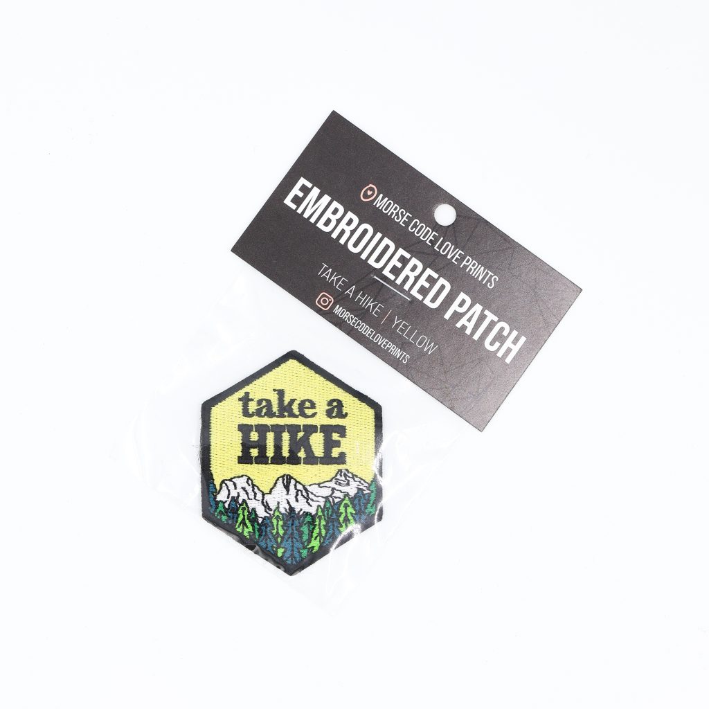 Take A Hike Embroidered Patch by Morse Code Love Prints - RAM Shop