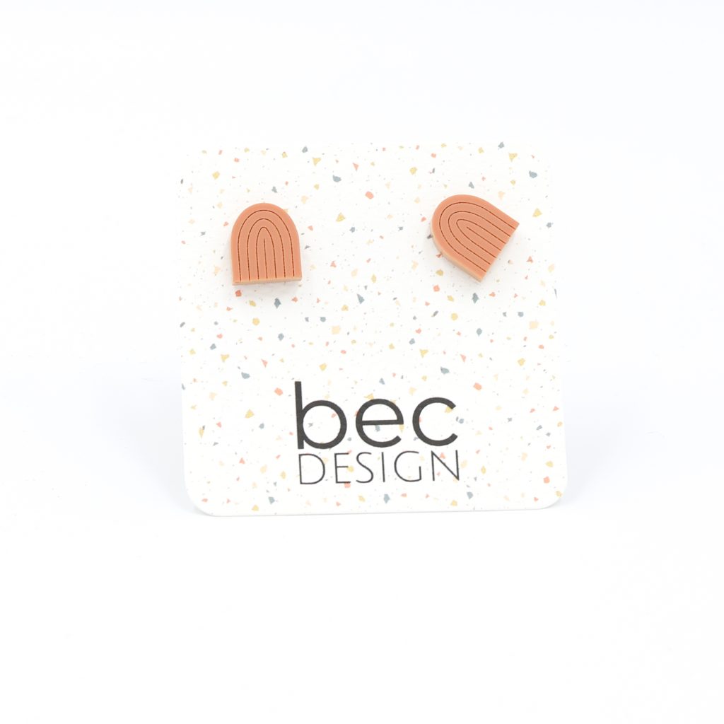 Terracotta Imogen Stud Earrings by Bec Design - RAM Shop
