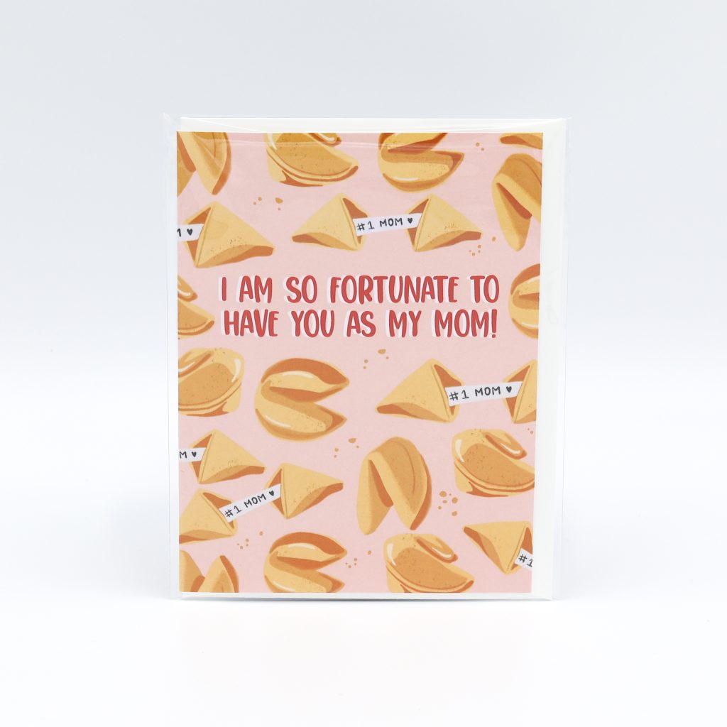 I Am So Fortunate to Have You as a Mom Greeting Card by Jaybee Design ...