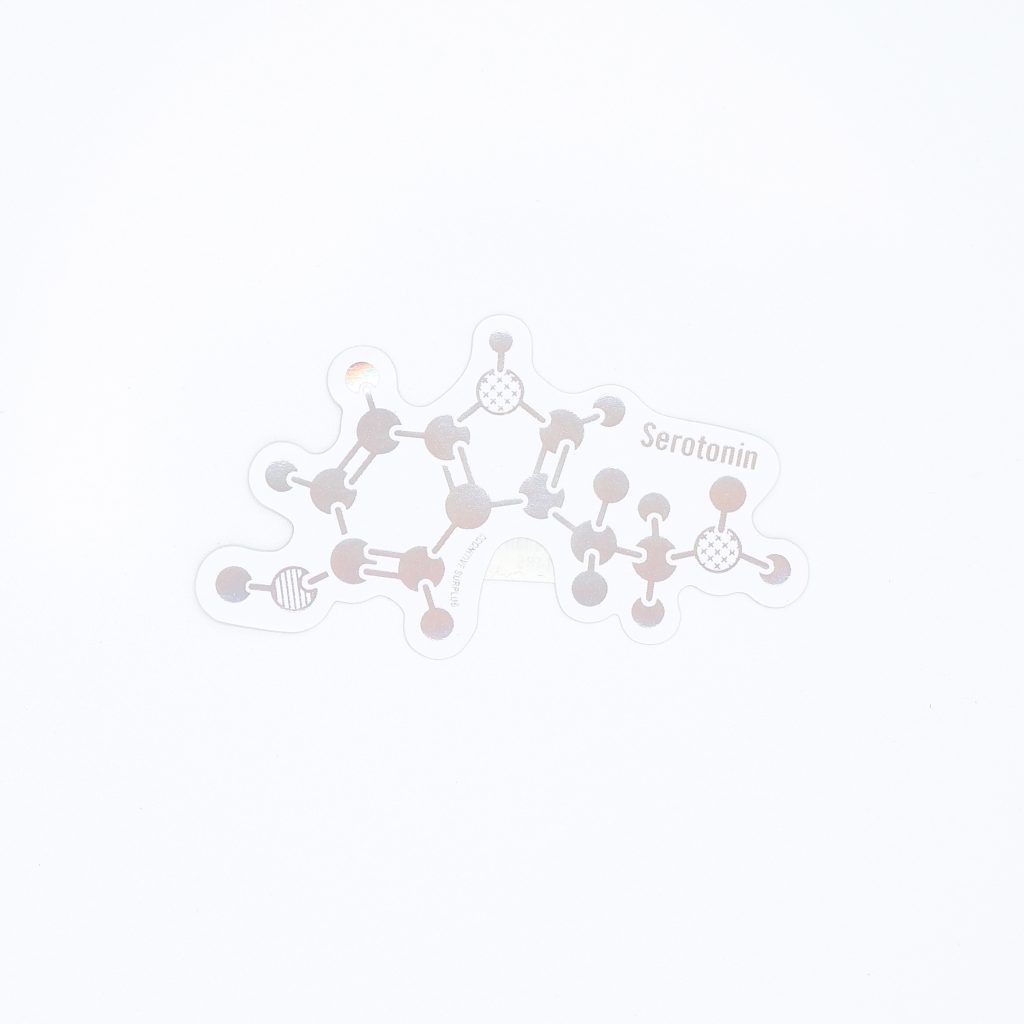 Seratonin: Happiness Molecule Sticker by Cognitive Surplus - RAM Shop