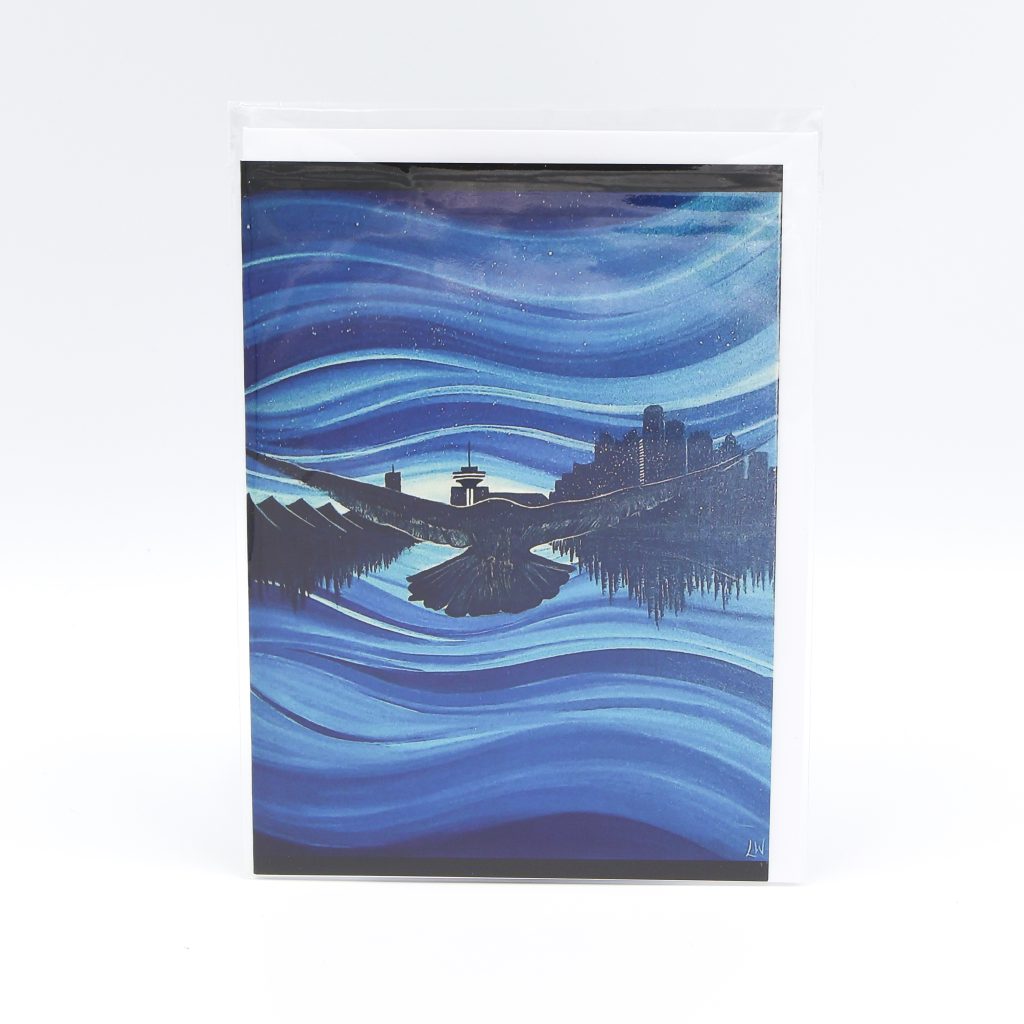 "West Van Raven" Greeting Card by Linda Wright - RAM Shop