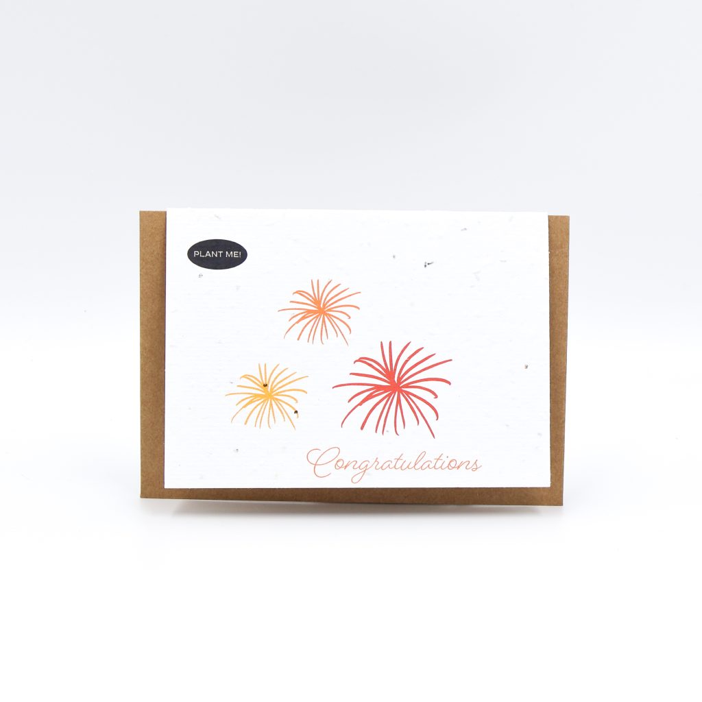 Congratulations Fire Work Plantable Greeting Card by Plantable ...