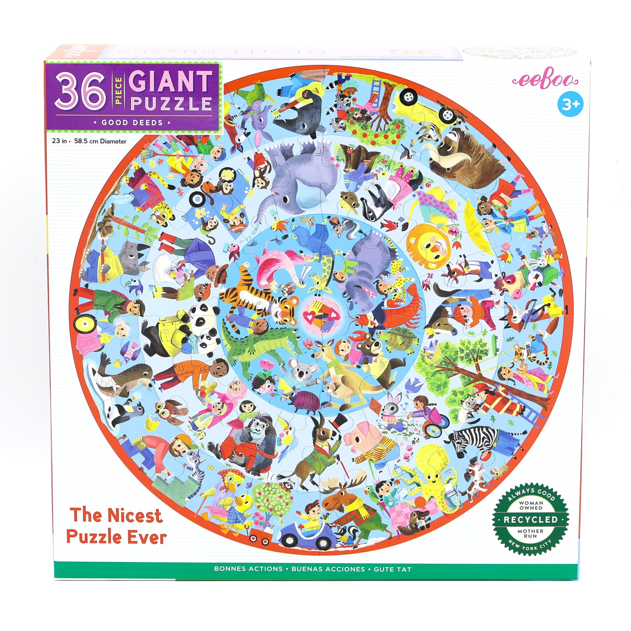 Good Deeds 36 Piece Giant Round Puzzle by Eeboo - RAM Shop