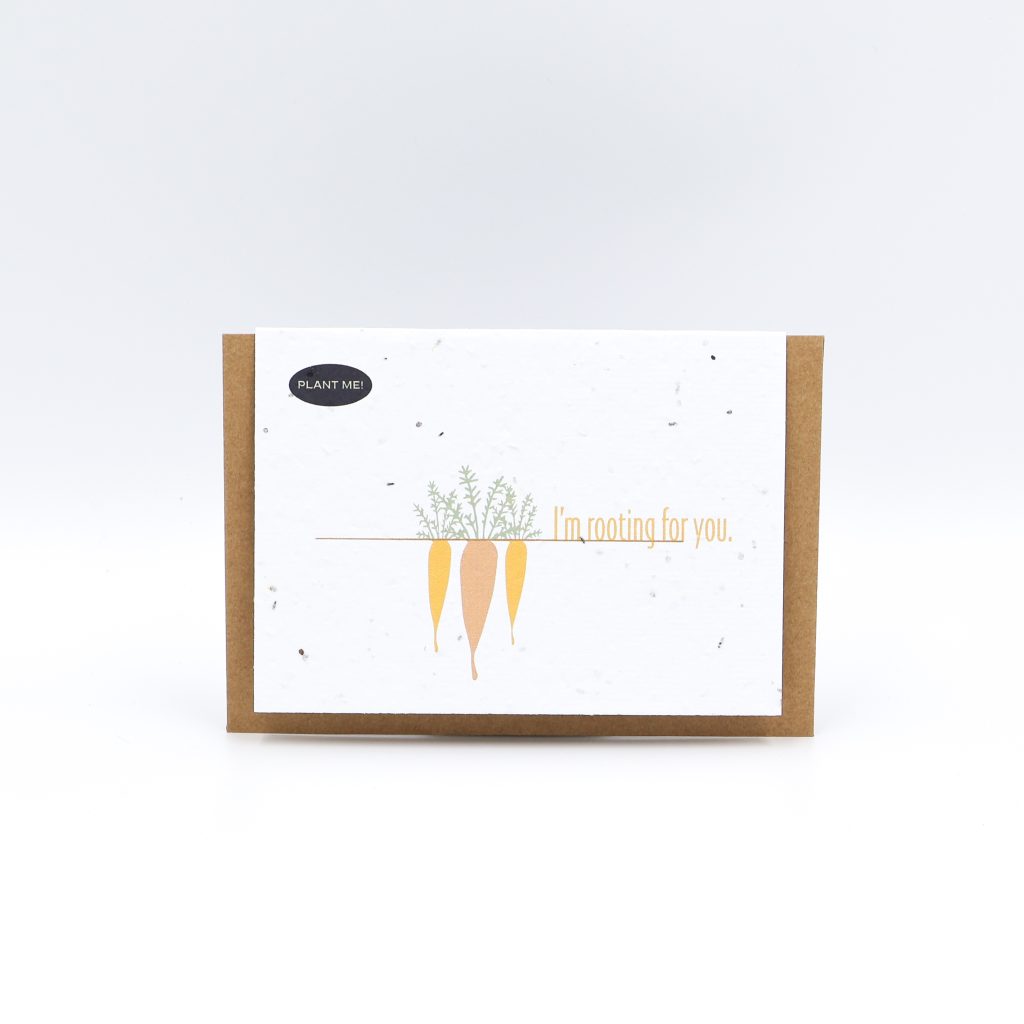 I'm Rooting for You Carrot Plantable Greeting Card by Plantable ...