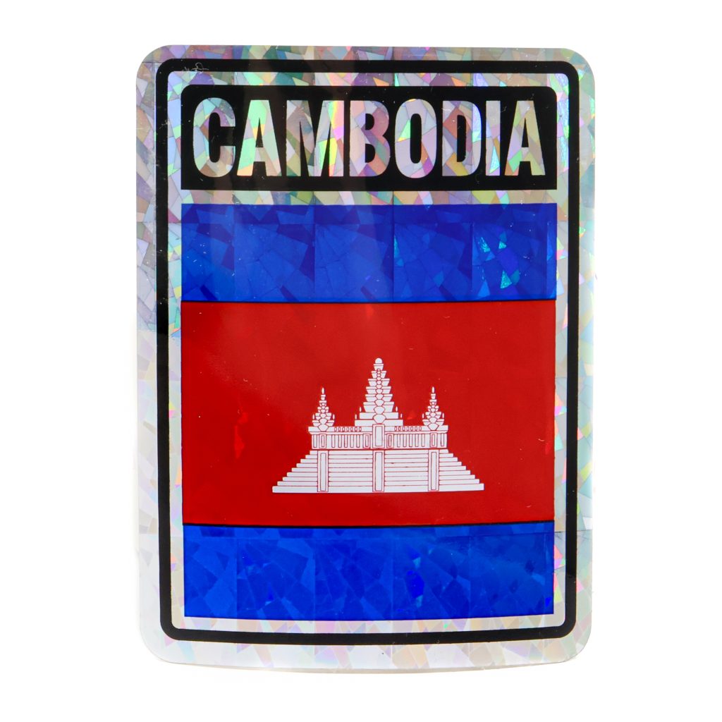Holographic Cambodia Flag Decal - RAM Shop