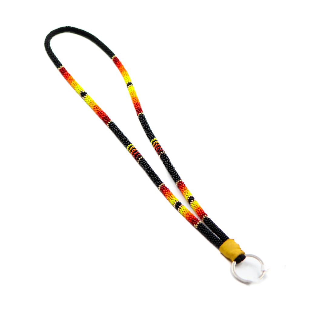 Black Beaded Lanyard by Roger Bull - RAM Shop
