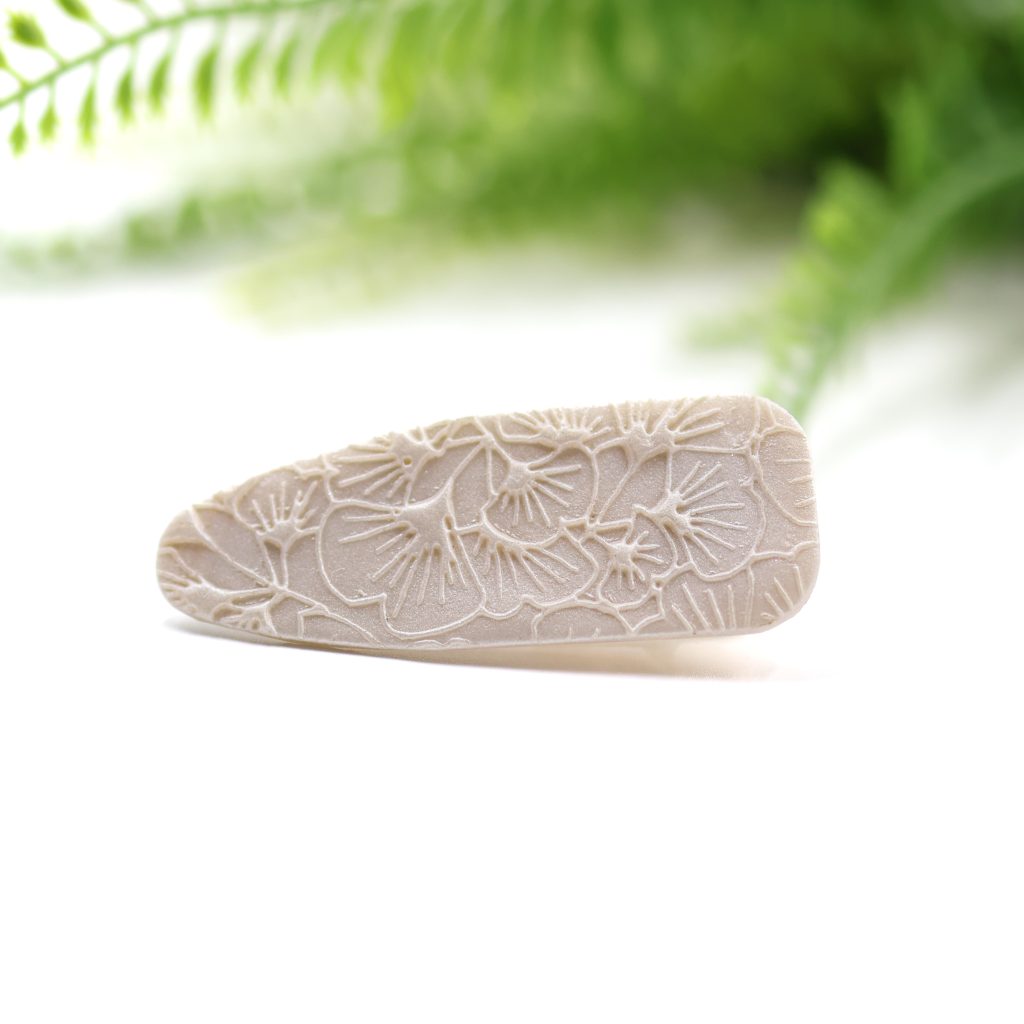 White Floral Dagger Barrette by Clay & Mie - RAM Shop