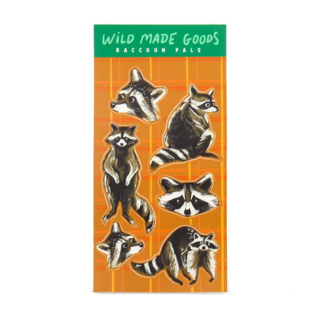 Raccoon Sticker Sheet by Wild Made Goods - RAM Shop