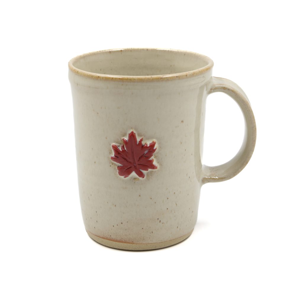 Embellished Maple Leaf Mug by Linden House Pottery - RAM Shop