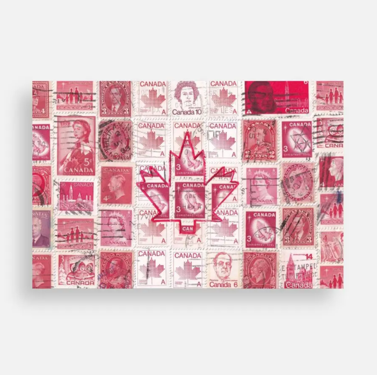 Canada Flag Stamp Postcard by Pleasant Papercraft - RAM Shop